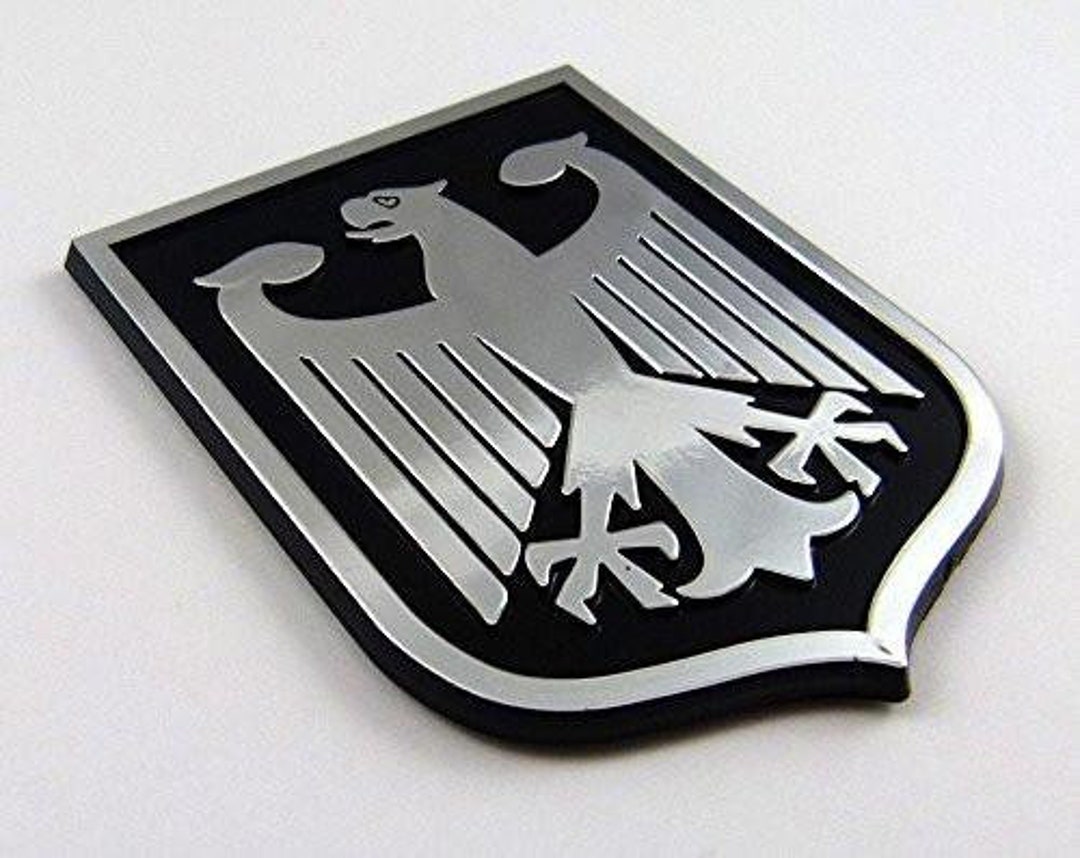 Deutschland Germany Black Chrome Plastic Car Emblem Decal Sticker Crest ...