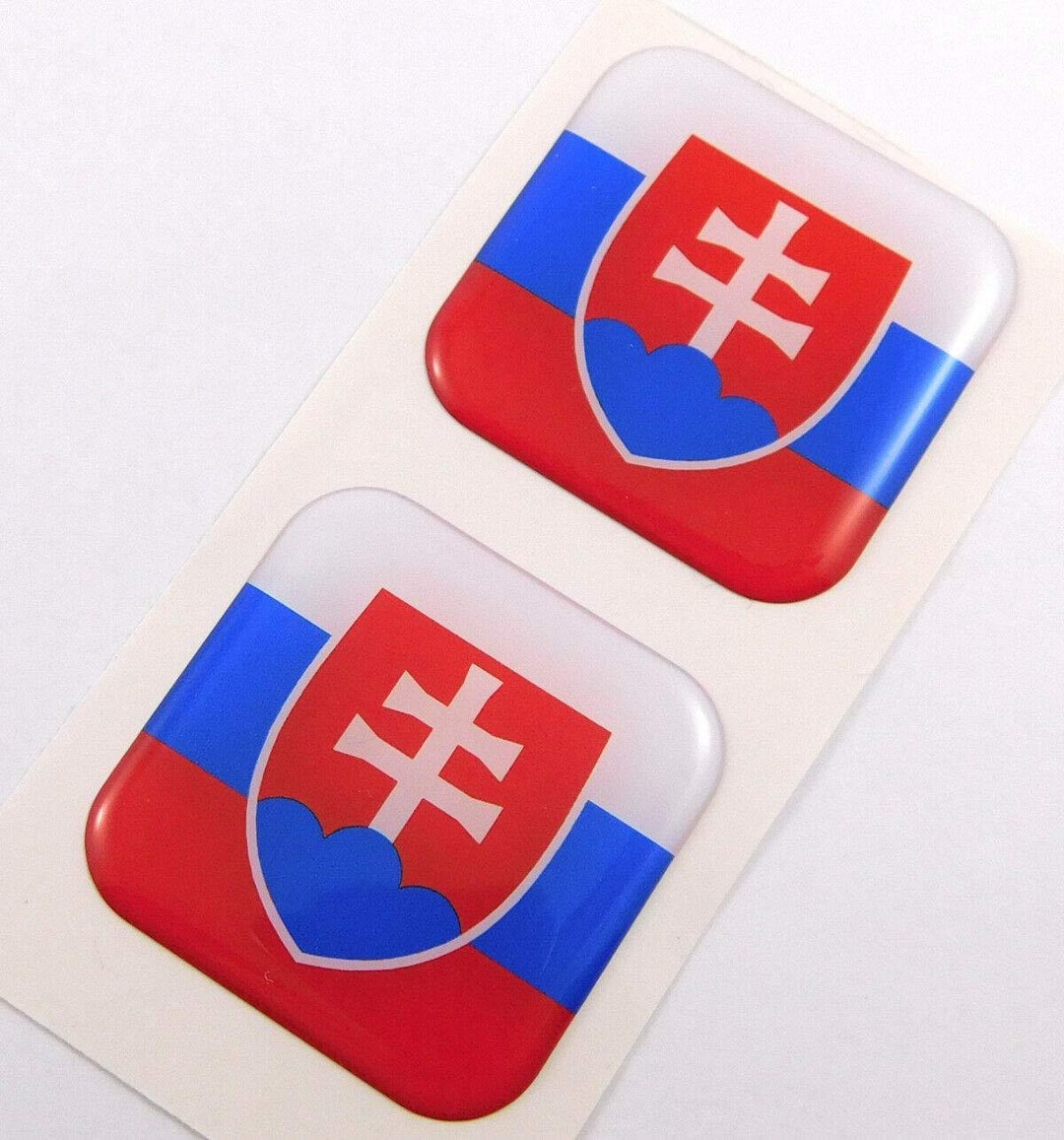 Slovakia Flag Square Domed Decal Car Bike Gel Stickers 1.5" 2pc - Etsy