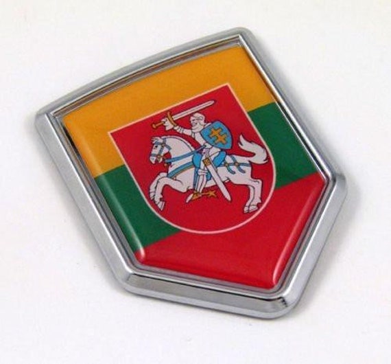 Lithuania Flag Emblem Chrome Car Auto Bike Decal Sticker - Etsy