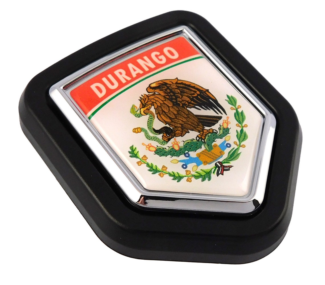 Durango Mexico State Flag Car Truck Black Shield Grill Badge - Etsy