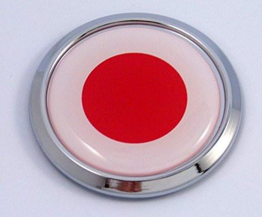 Japan Japanese Round Flag Car Chrome Decal Emblem Bumper Sticker Bezel ...