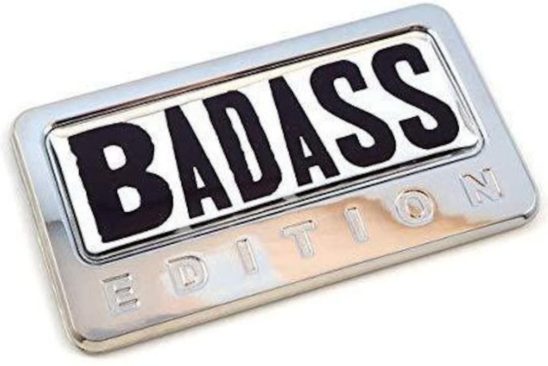 Badass Edition Chrome Emblem With Domed Decal Car Auto Motorcycle Bike ...