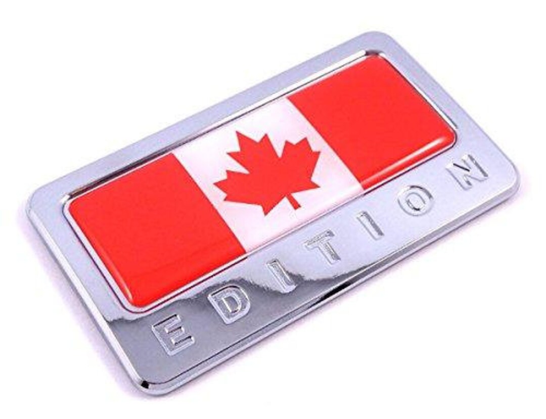 Canada Edition Chrome Emblem Canadian Flag 3d Decal Car Bike Badge - Etsy