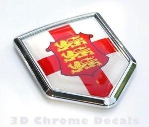England Flag of English Emblem Chrome Car Decal Sticker 3d Badge ...