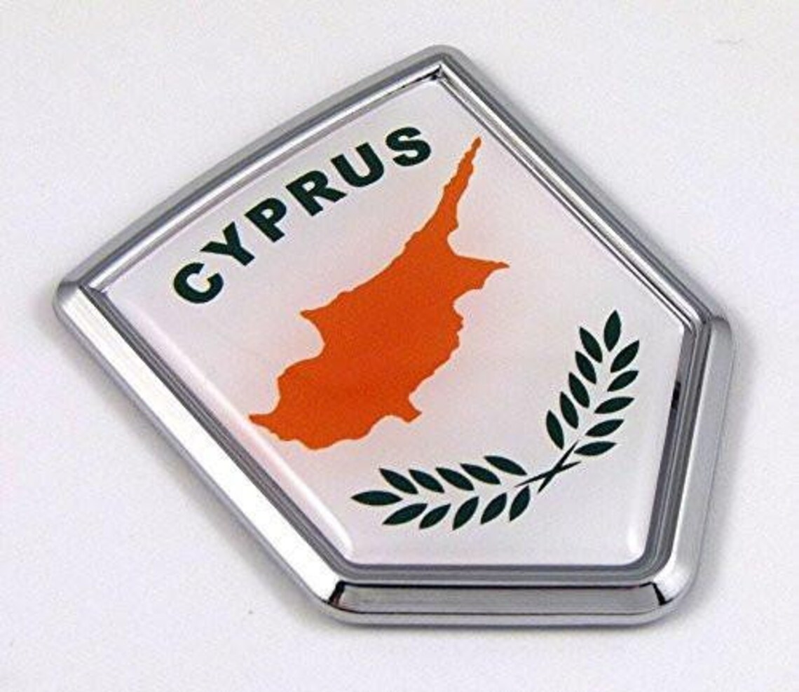 Cyprus Flag Car Chrome Emblem Decal 3d Bumper Sticker Bike Crest - Etsy