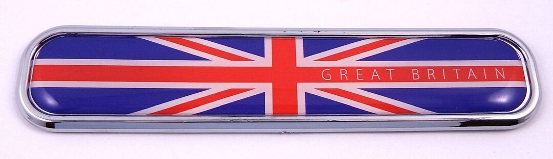 Great Britain British Flag Chrome Emblem 3D Auto Decal Car Bike Boat 5. ...