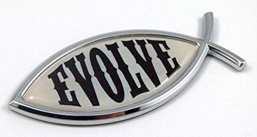 Evolve Evolution Jesus Fish Car Bike Auto Chrome Emblem Decal Sticker3d ...
