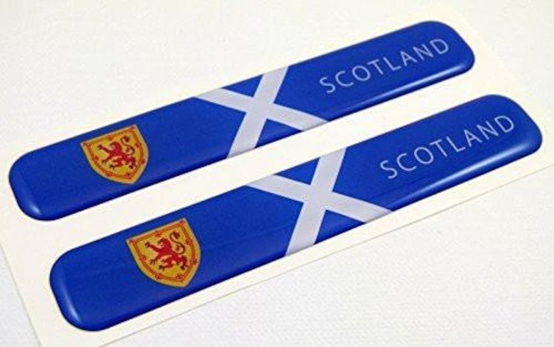 Scotland Scotish Flag Domed Decal Emblem Resin Car Stickers 5"x 0.82 ...