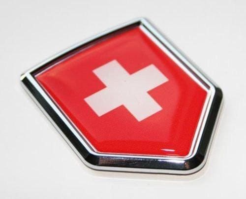 Car Chrome Decals Cbshd208 Switzerland Swiss Decal Flag Car Chrome ...