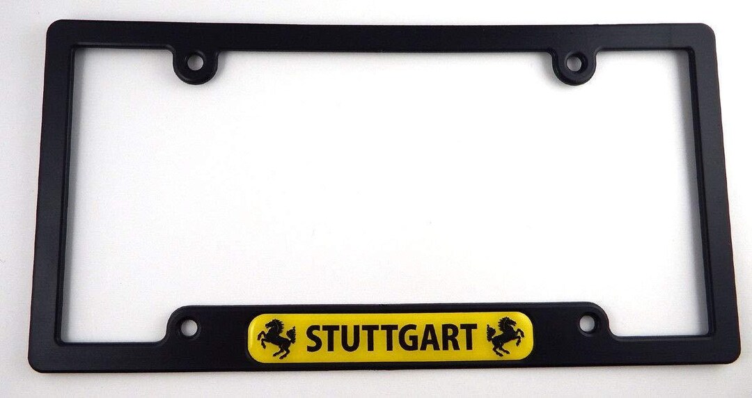 Stuttgart Flag Black Plastic Car License Plate Frame - Etsy