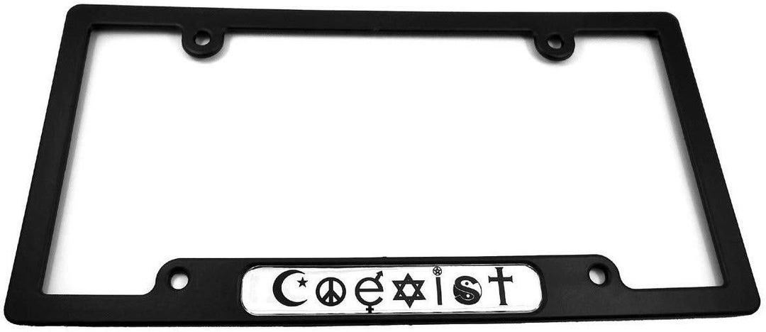 Coexist Religions Black Plastic Car License Plate Frame - Etsy