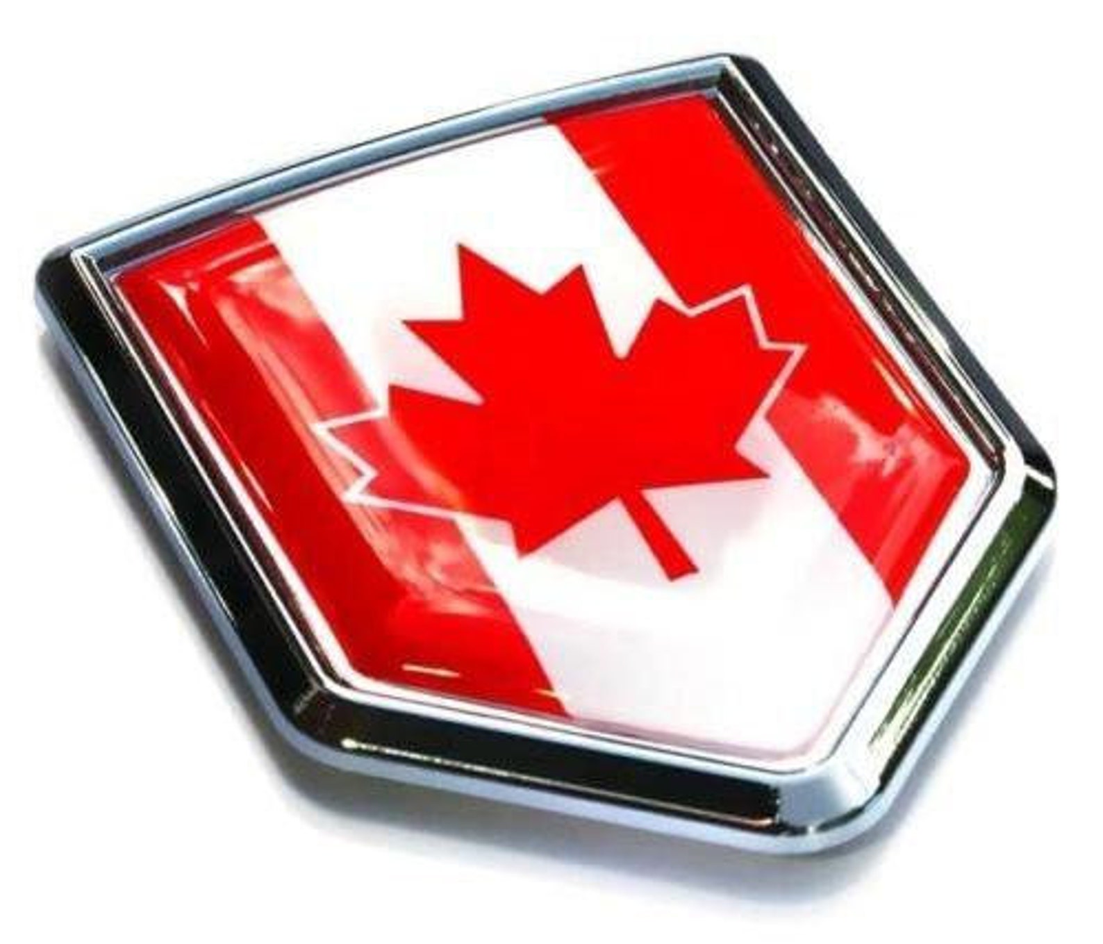 Canada Flag Canadian Emblem Chrome Car Decal Sticker 3d Badge Hood ...