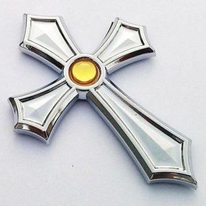Christian Cross Jesus Cross Car Auto Bike Chrome Emblem Decal 3d ...