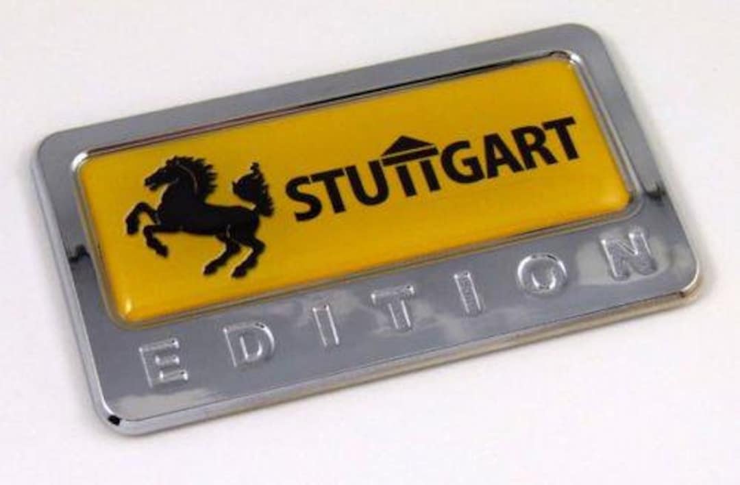 Stuttgart Edition Chrome Emblem With Domed Decal Car Auto Badge - Etsy