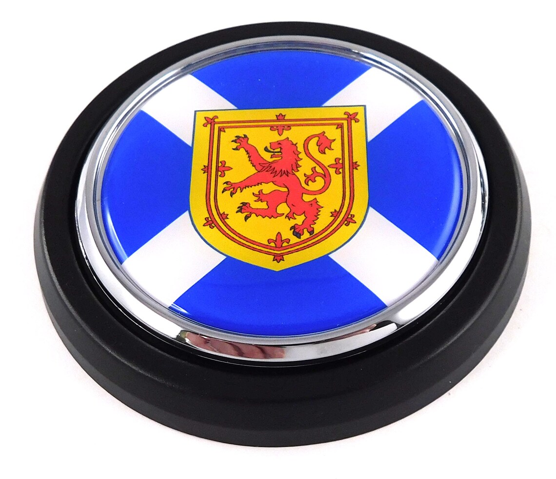 Scotland Scottish Flag Car Truck Black Round Grill Badge 3.5" Grille ...