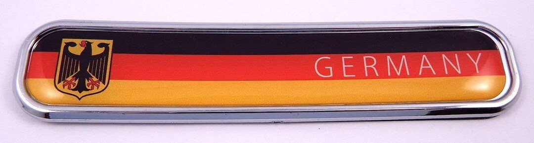 Germany German Flag Chrome Emblem 3D Auto Decal Sticker Car Bike Boat 5 ...