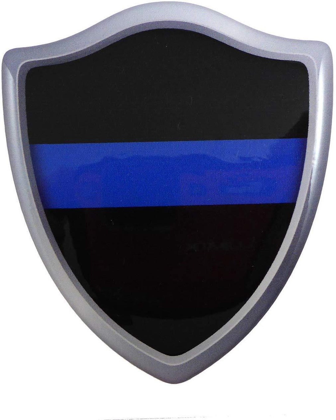 Thin Blue Line Police Shield Crest Domed Decal 3D Look Emblem Resin Car ...
