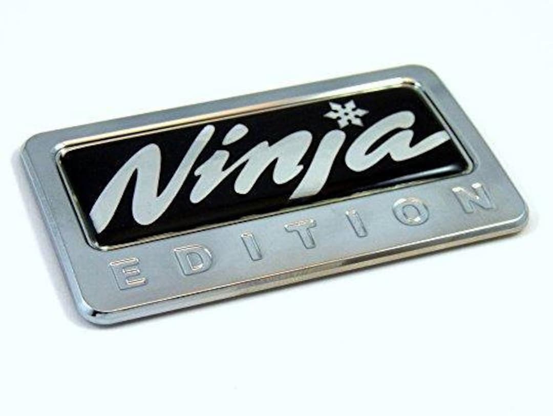 Ninja Edition Chrome Emblem With Domed Decal Car Auto Motorcycle Bike ...