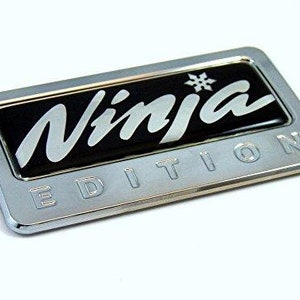 Ninja Edition Chrome Emblem With Domed Decal Car Auto Motorcycle Bike ...