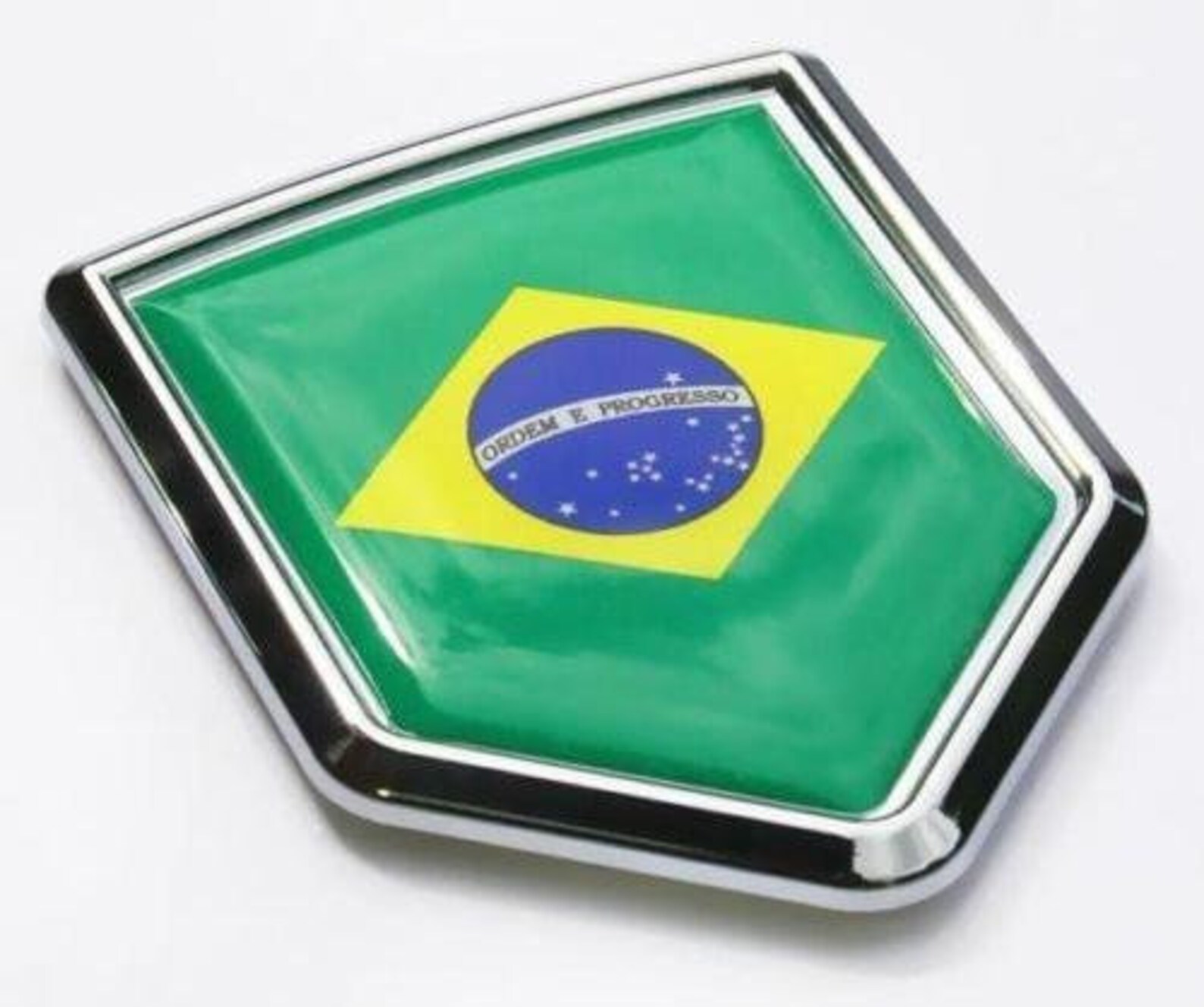 Brazil Flag Car Brazilian Emblem Chrome 3d Decal Sticker - Etsy