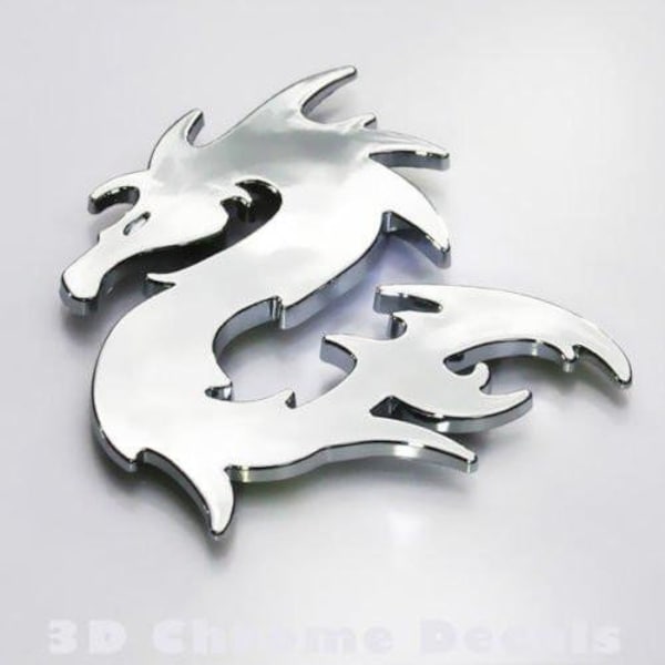 Chrome Dragon Car Decal - Etsy