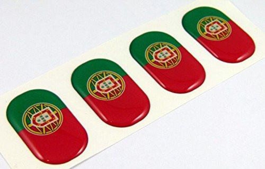 Portugal Midi Domed Decals Flag 4 Emblems 1.5" Car Bike Laptop Stickers ...