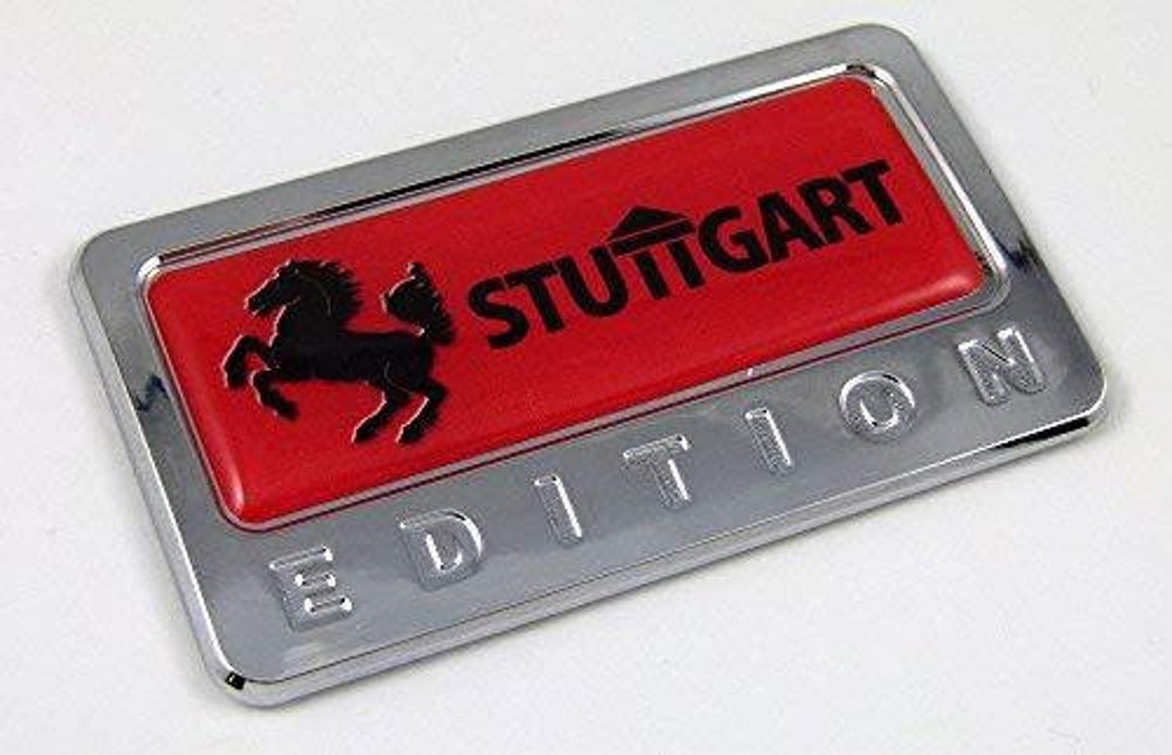 Stuttgart Red Edition Chrome Emblem Domed Decal Car Auto Badge - Etsy