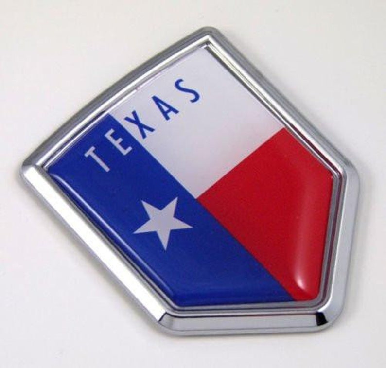 Texas Tx Usa State Flag Car Chrome Emblem Decal Sticker Bike - Etsy
