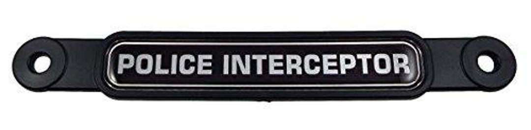 Police Interceptor Emblem Screw on Car License Plate Decal Badge - Etsy