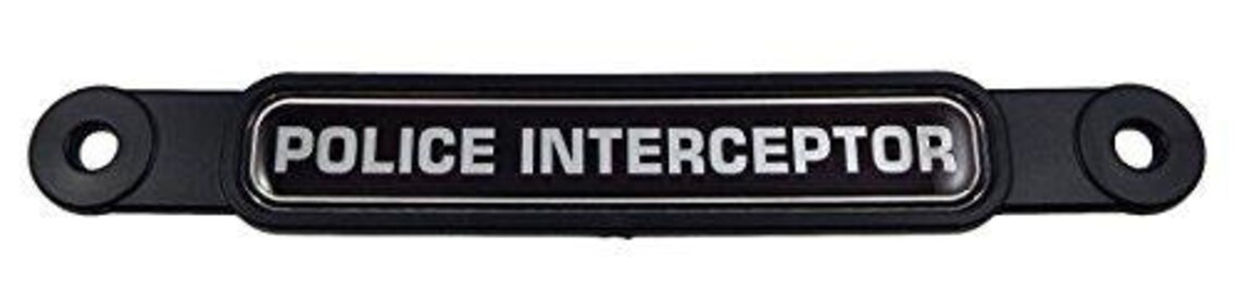 Police Interceptor Emblem Screw on Car License Plate Decal - Etsy