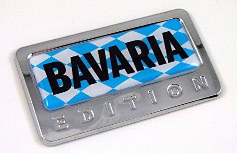 Bavaria German Edition Chrome Emblem With Domed Decal Car Auto - Etsy
