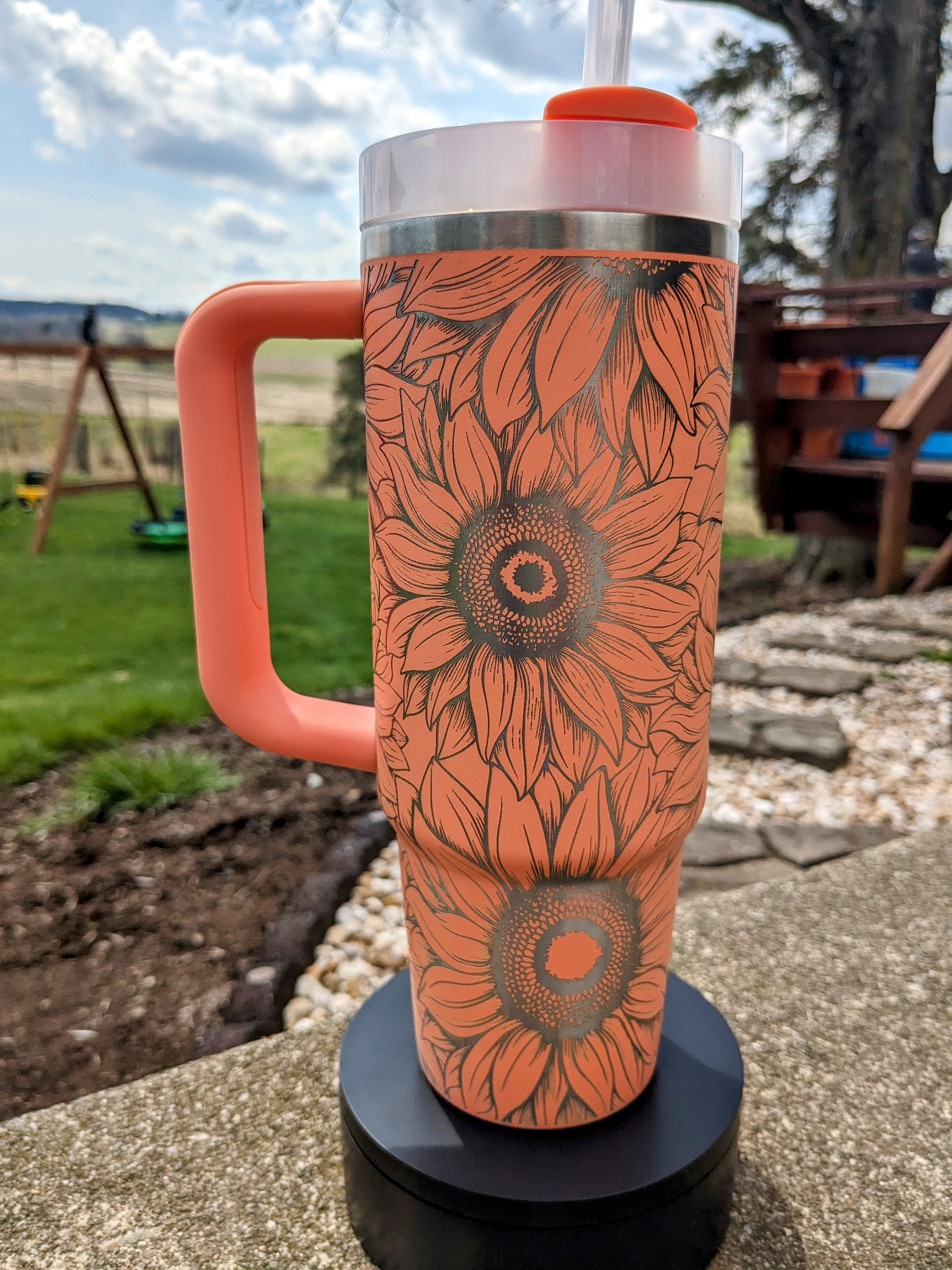 Stanley Engraved Tumbler, 30 Oz. Nectarine Stanley, Laser Engraved ...