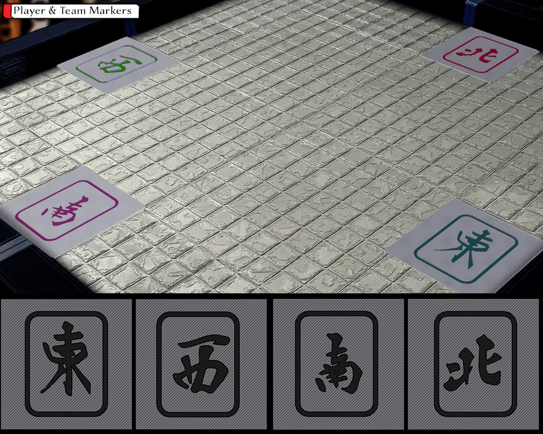 Mahjong Player Markers - Stagetop Compatible Playtiles - Team Markers ...