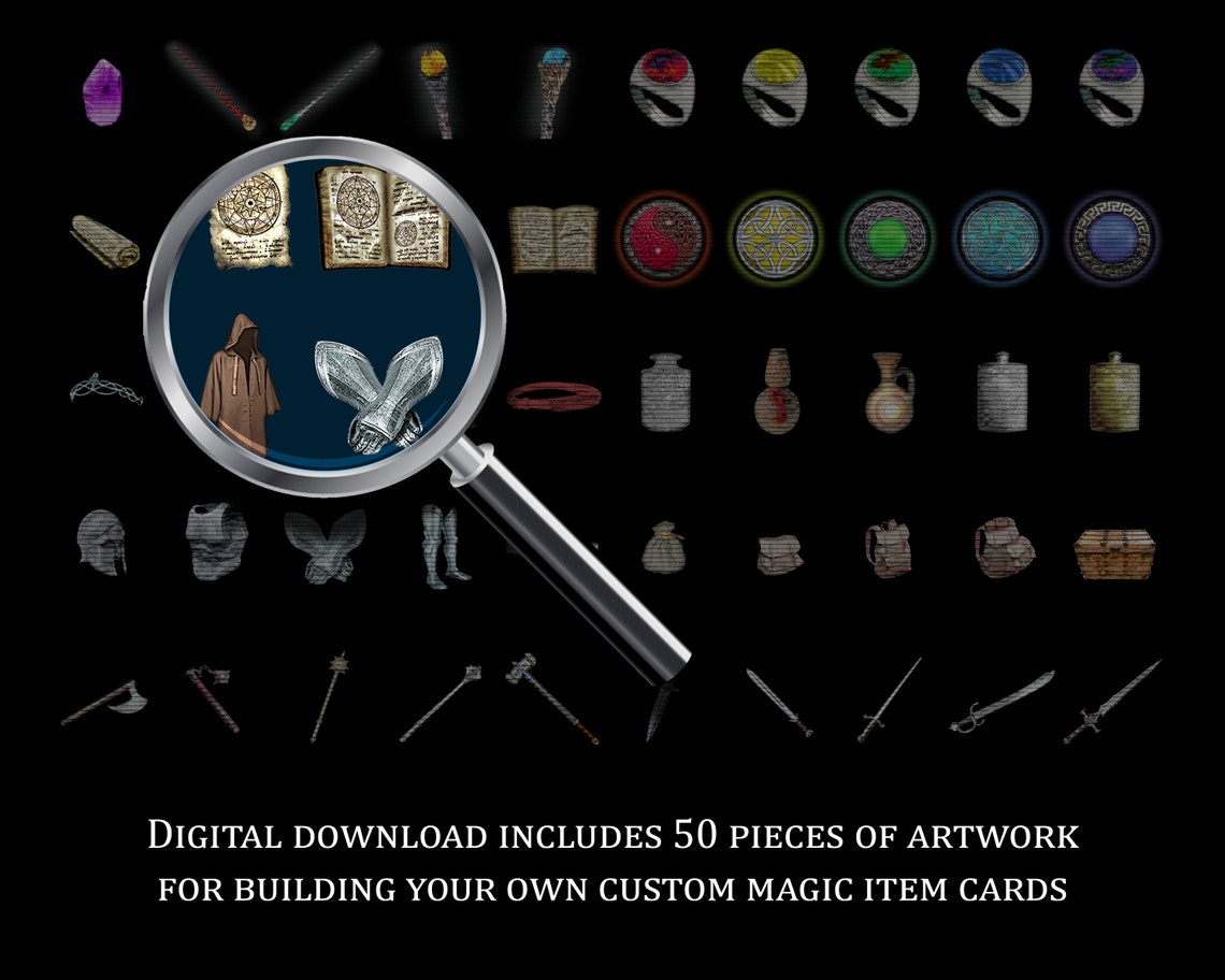 Custom D&D Magic Item Cards - Etsy