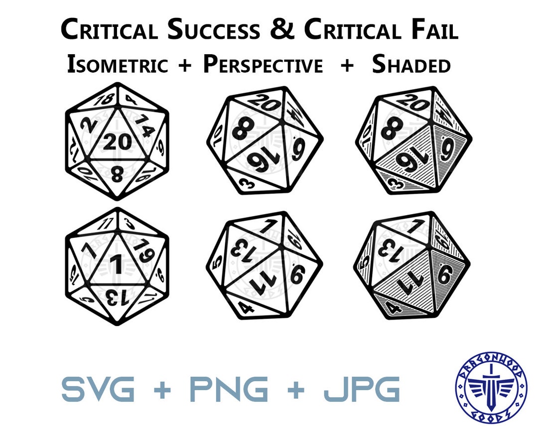 D20 SVG Dice Bundle - 20 Sided Dice - D&D and Pathfinder RPG - Digital ...