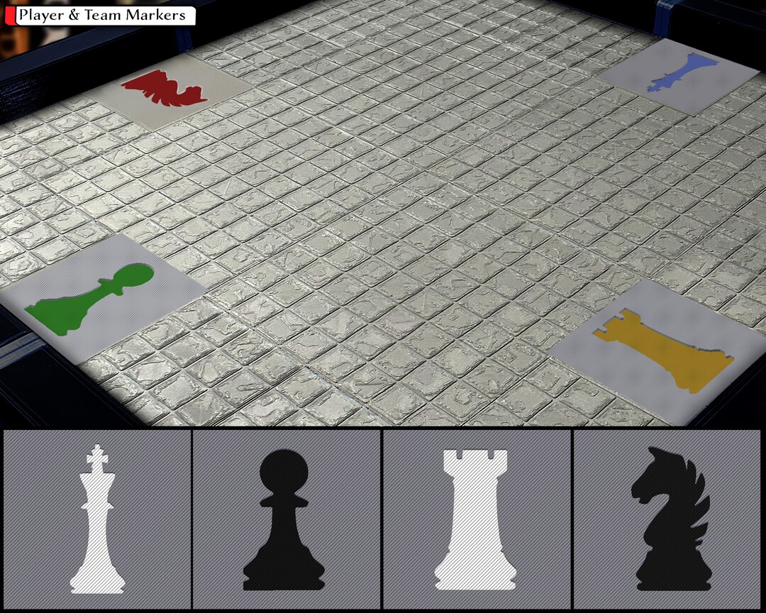 Chess Player Markers - Stagetop Compatible Playtiles - Team Markers ...