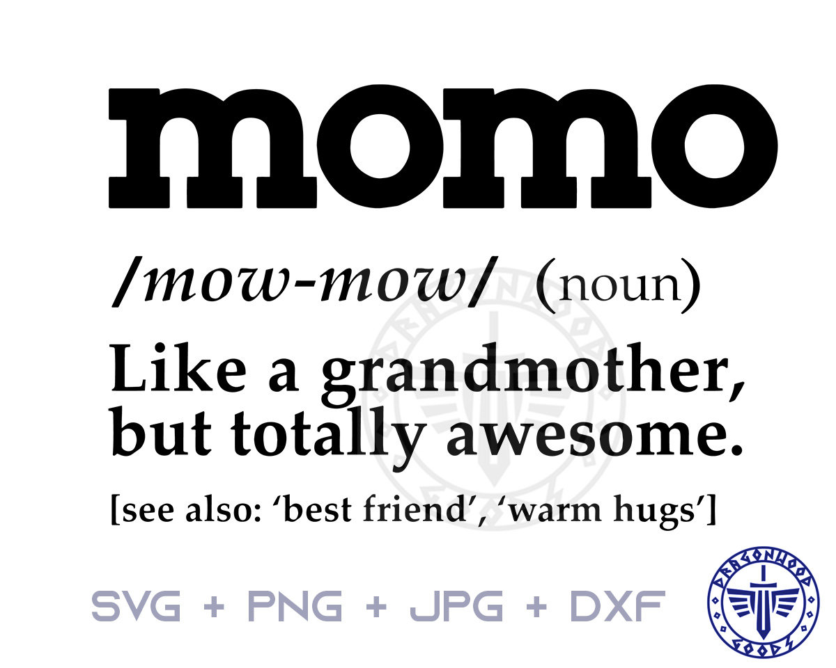 Momo Definition SVG PNG JPG Digital Cricut Game Sign | Etsy