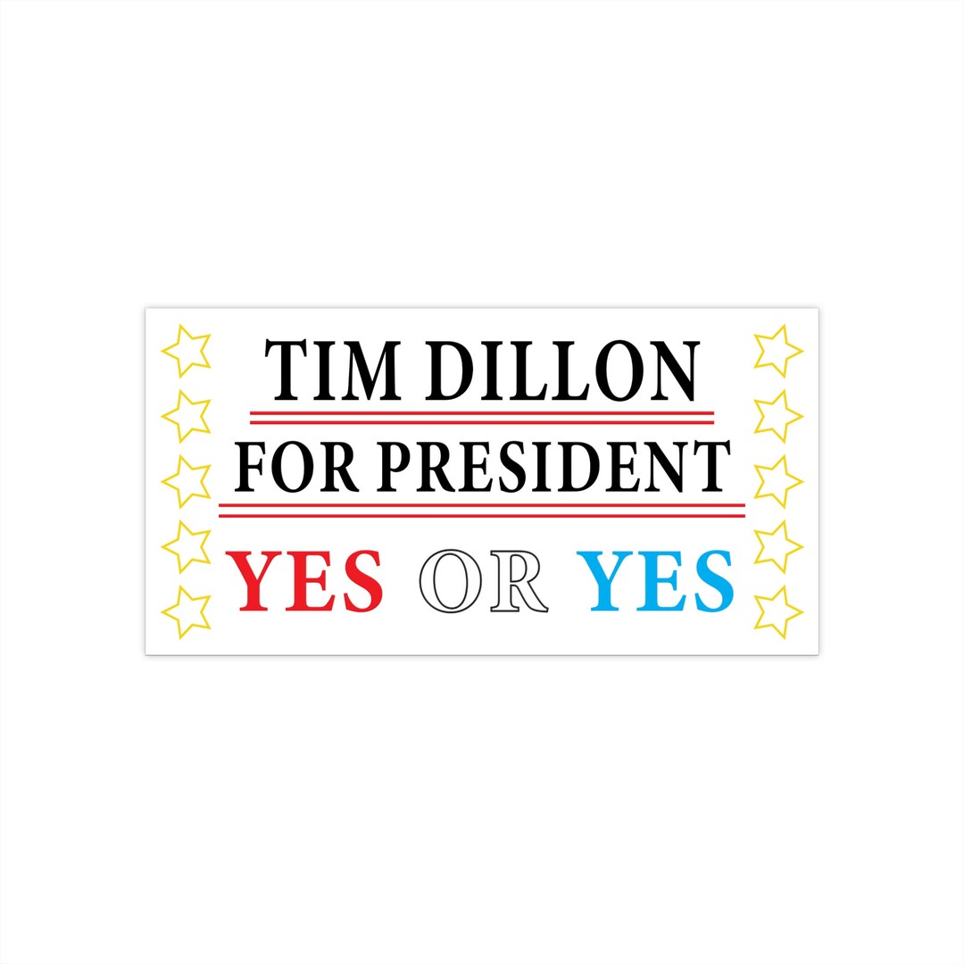 Tim Dillon for President Bumper Sticker - Etsy