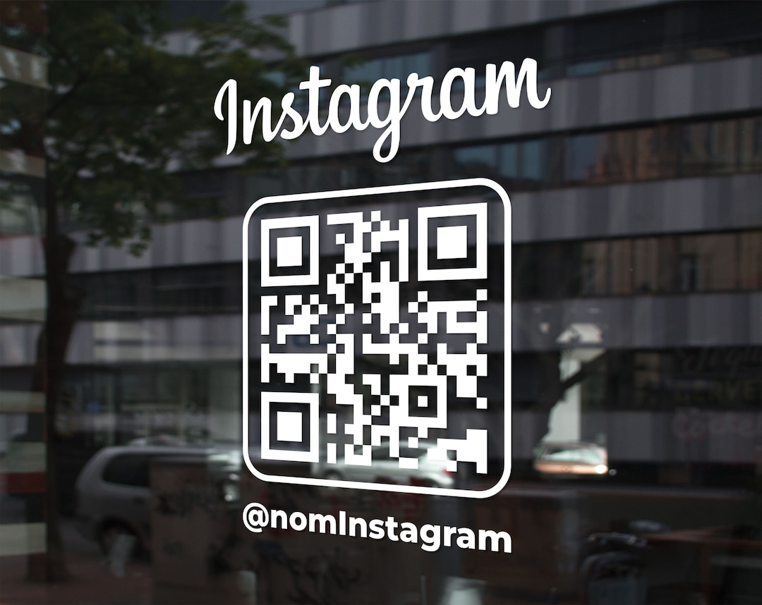 Custom Instagram QR Code Sticker for Shop Window and Business, Window ...