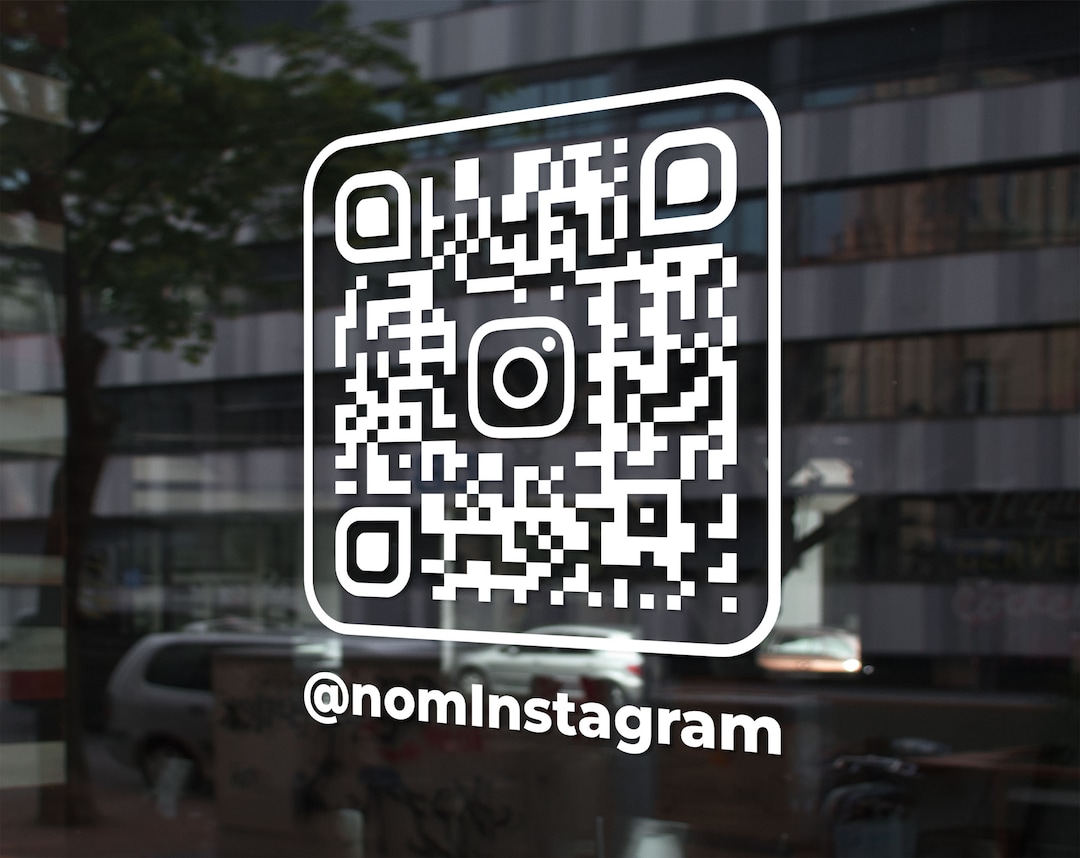 Personalized Instagram QR Code Sticker for Store and Business Window ...
