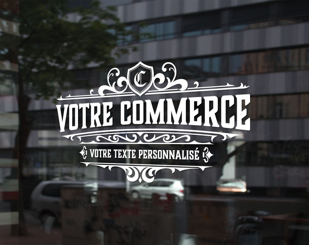 Personalized Vintage Logo Sticker for Store, Sticker With Vintage ...