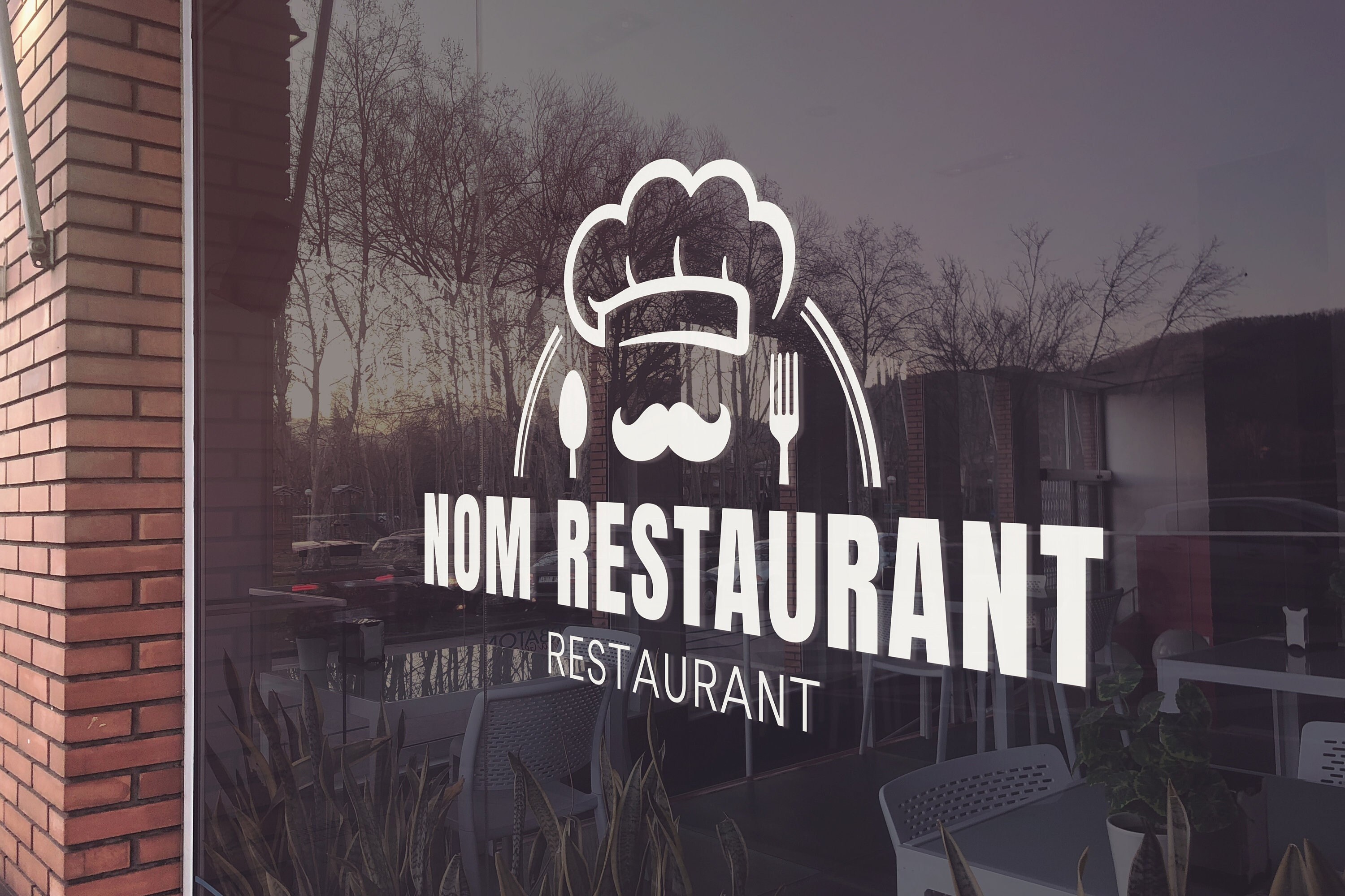 Logo Sticker for Restaurant Sticker Restaurant Window - Etsy