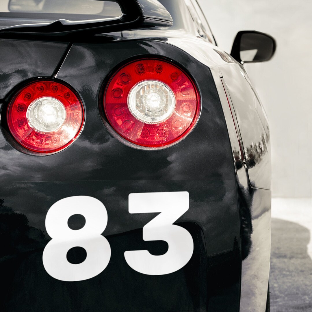 Personalized Motorcycle Number Sticker, Personalized Car Number Sticker ...