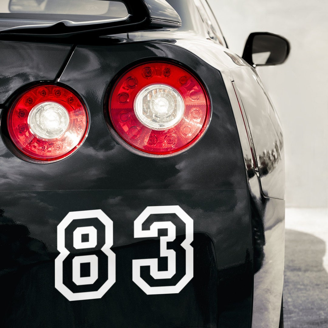 Personalized Motorcycle Number Sticker, Personalized Car Number Sticker ...