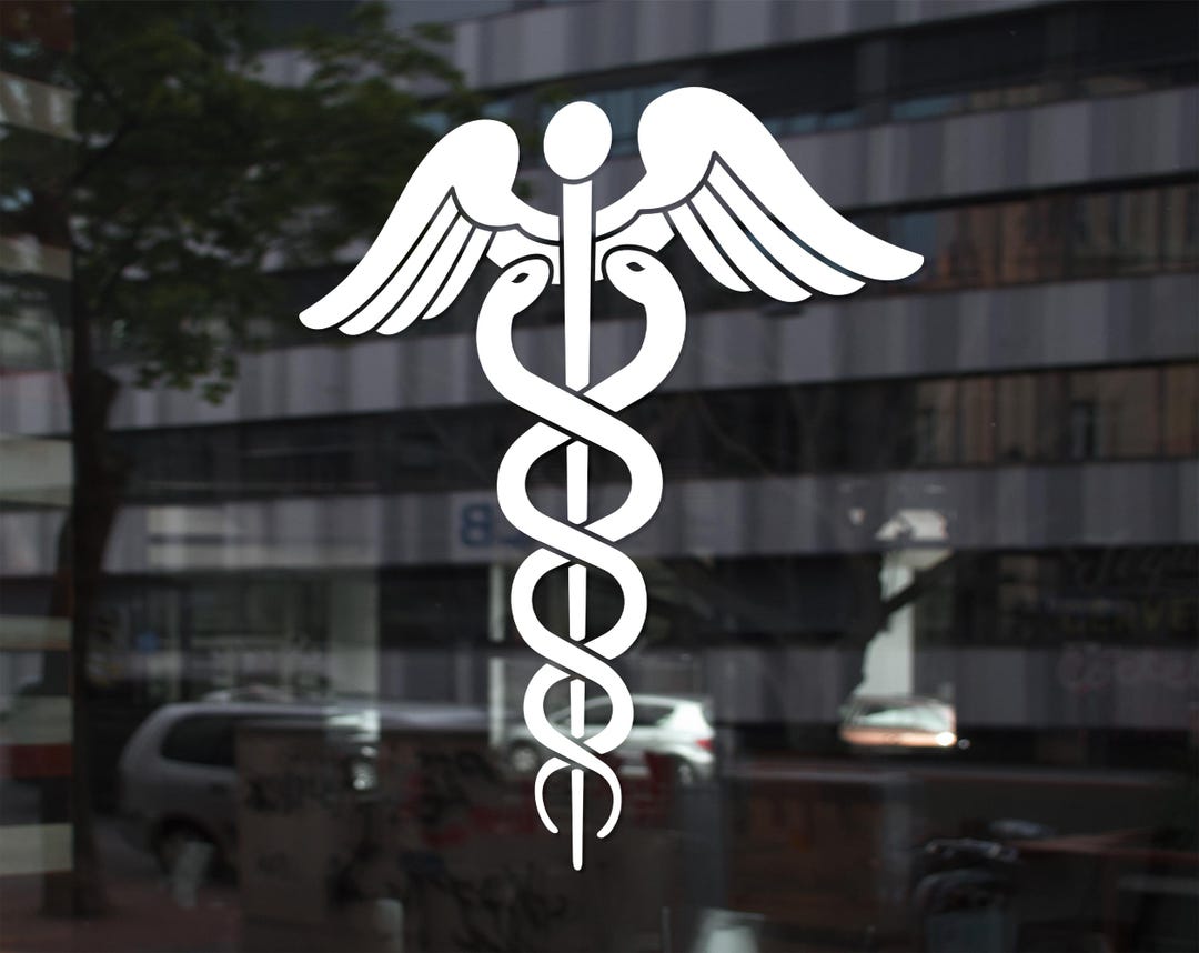 Caduceus Sticker Caduceus Sticker Caduceus Adhesive Vinyl - Etsy