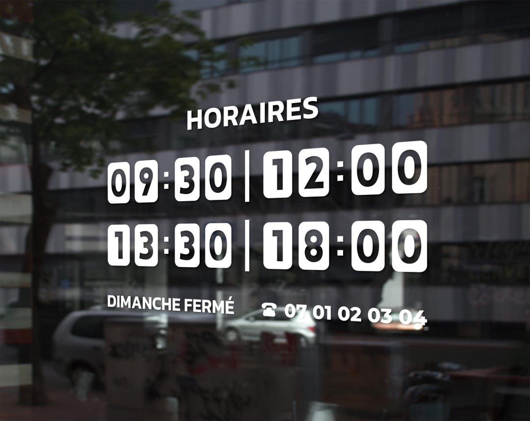 Personalized Opening Hours Sticker for Store Window - Etsy