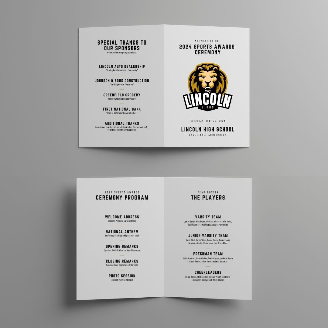 Sports Awards Banquet Program Template The Denver Broncos Football