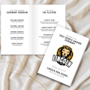 Sports Award Banquet Team Sports Award Program Digital Template Canva ...