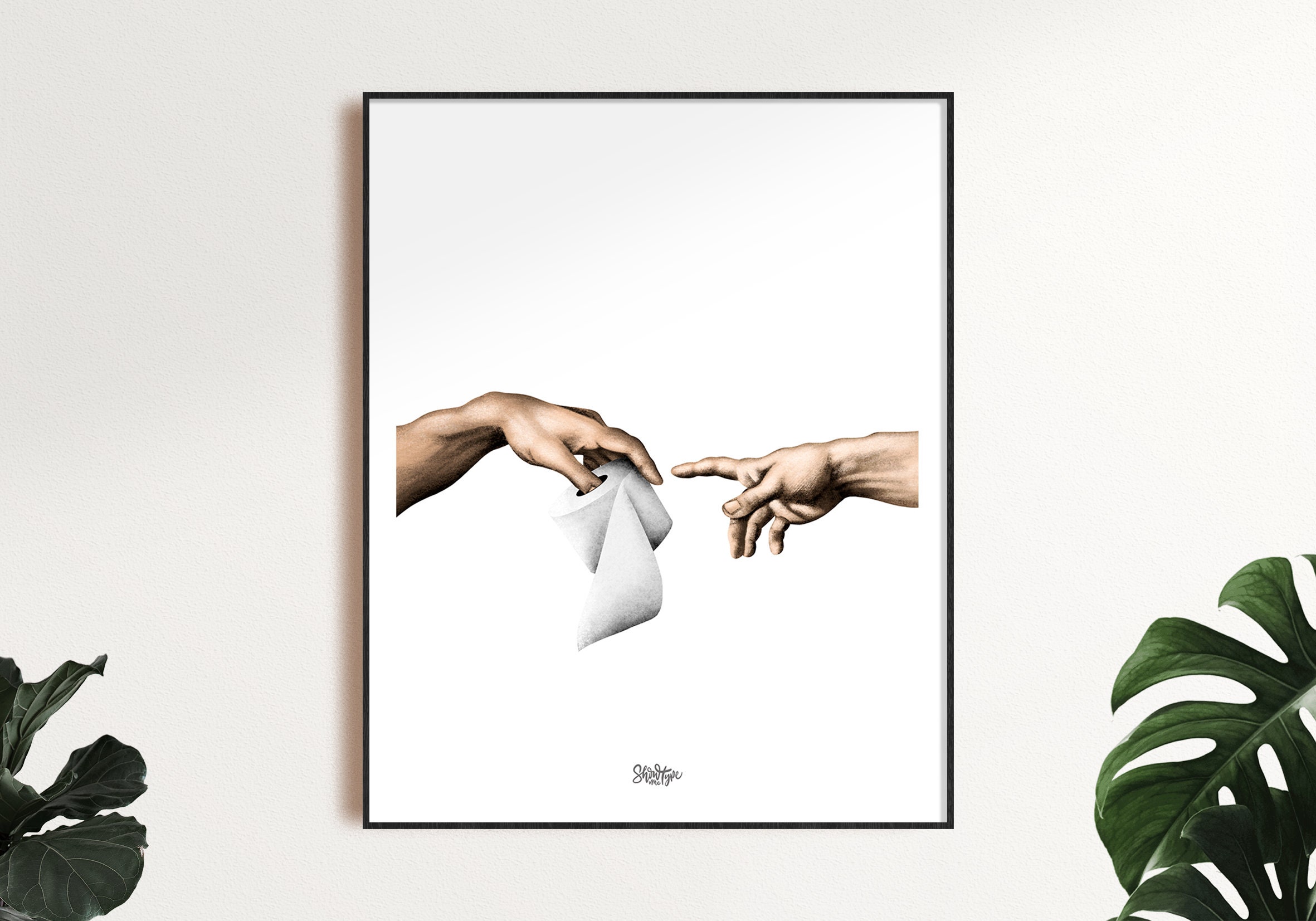 Adam's Creation Meets Toilet Paper Michelangelo Sistine - Etsy