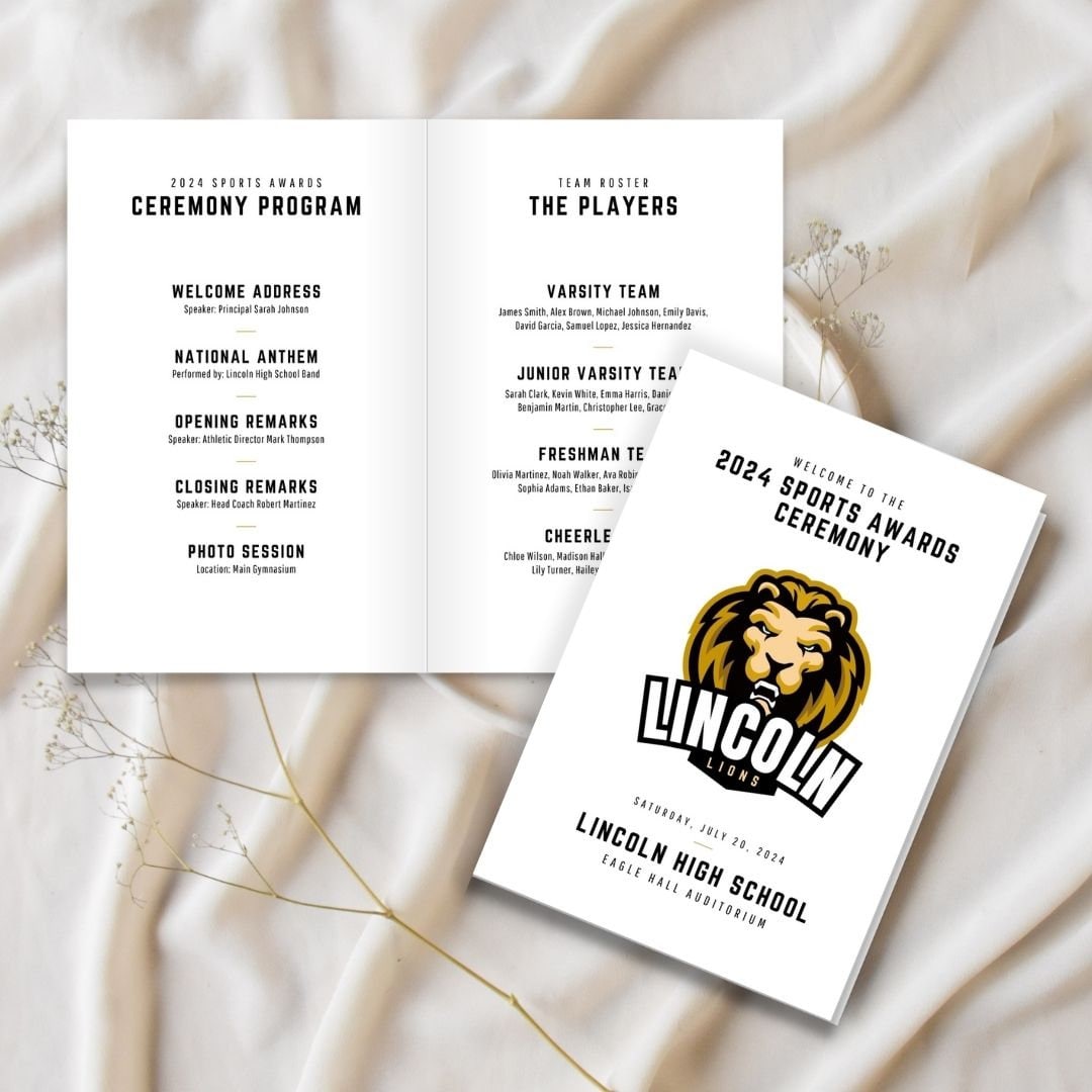 Sports Award Banquet Team Sports Award Program Digital Template Canva ...